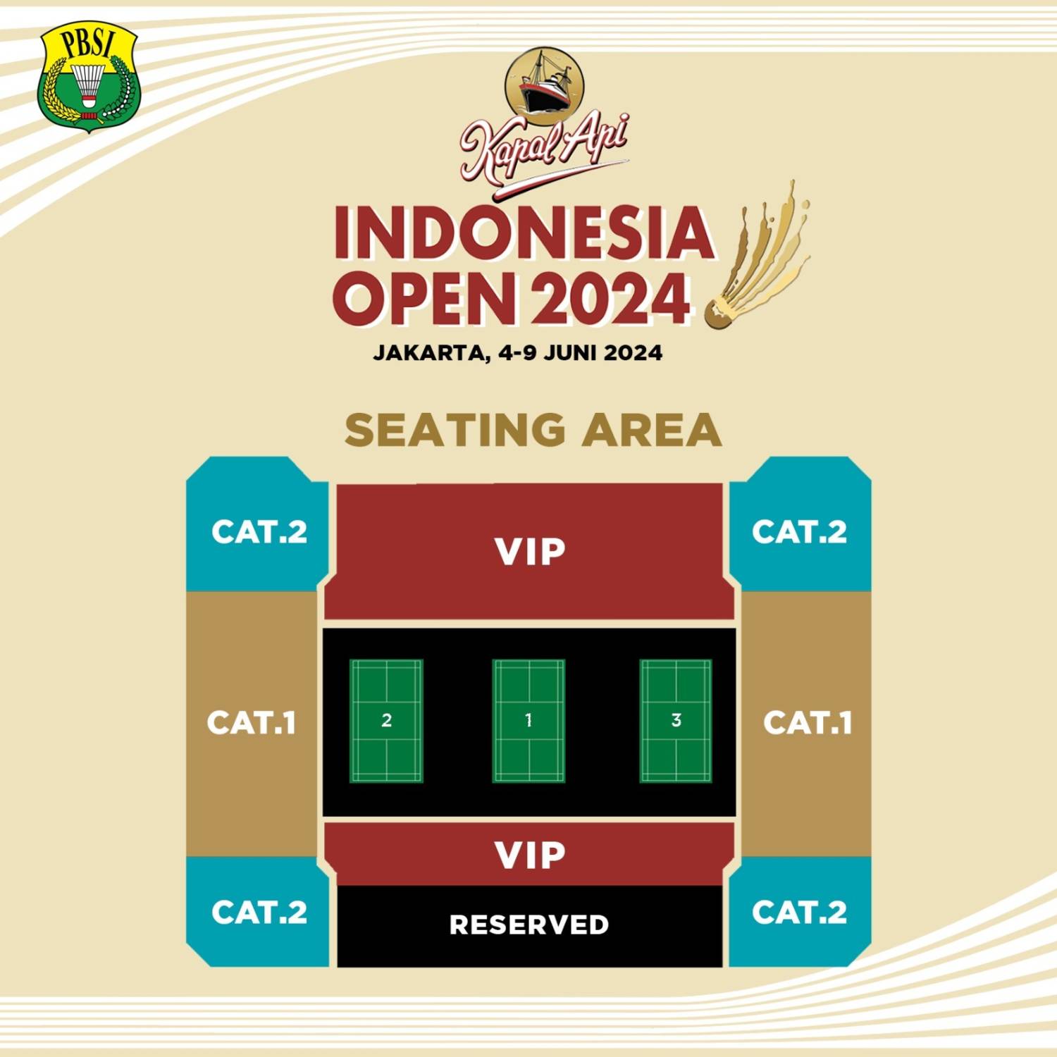 Indonesia Open Tickets | 4-9 Jun 2024 | Istora Gelora Bung Karno | Koobit
