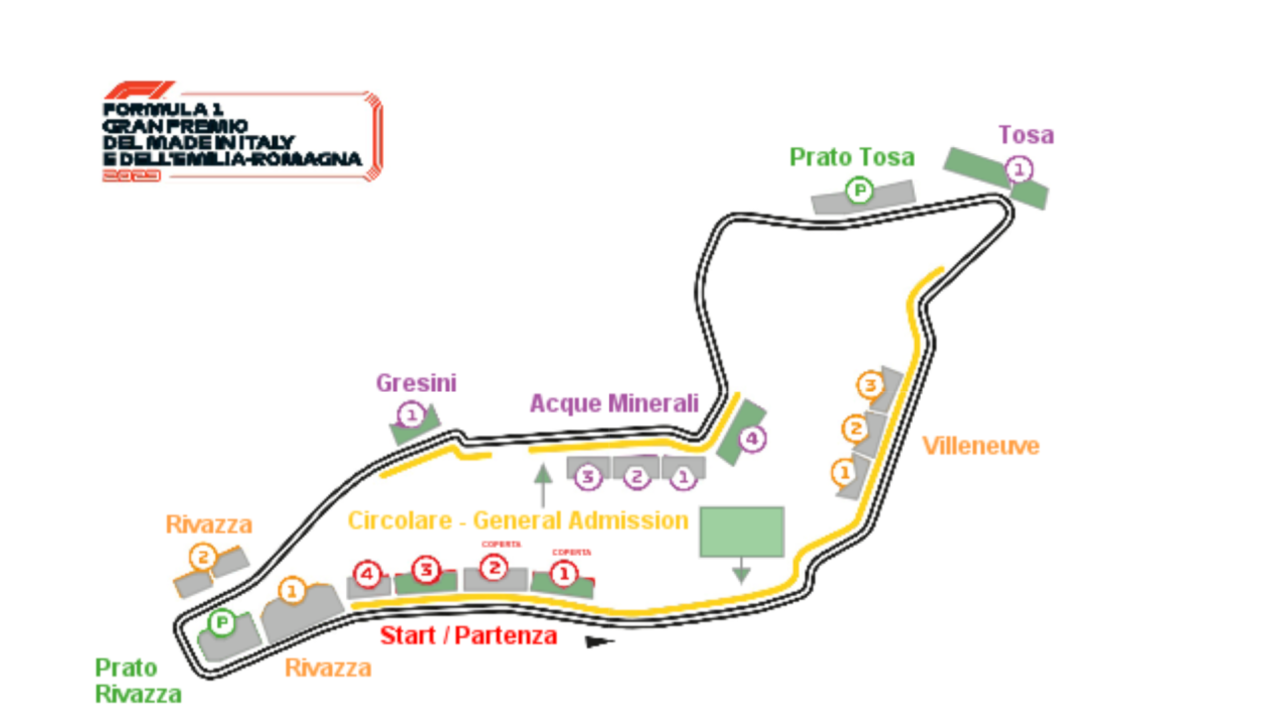 Start/Partenza Grandstand 2 | F1 Emilia Romagna Grand Prix | May 2026* | Autodromo Enzo e Dino ...