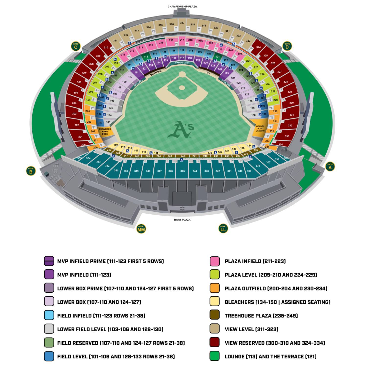 Oakland Coliseum Seating Chart Shaded Seats At Oakland Coliseum