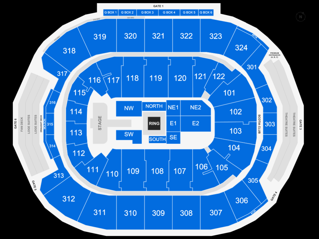 Ringside Floor (North, South, NW, SW, NE, and SE) | All Out 2025 | 20 ...