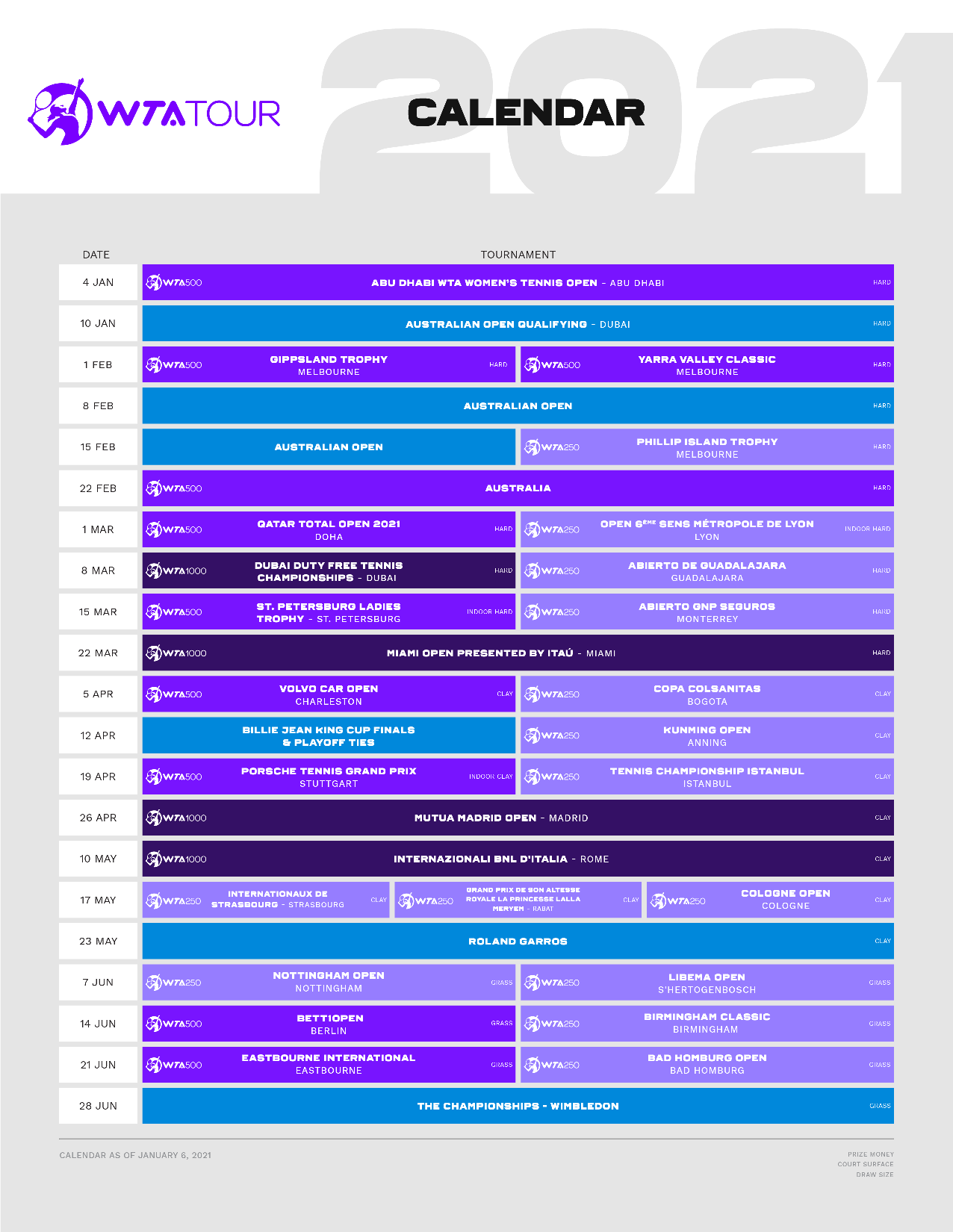 Atp tour calendar 2026 | Arsecultur.com